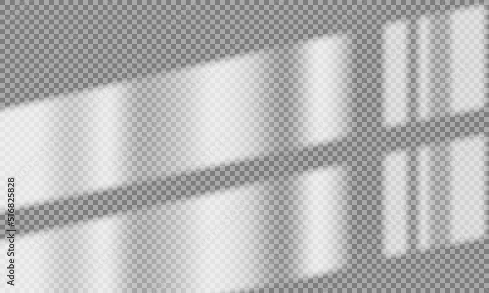 A transparent shadow from the window. Vector illustration of reflection ...