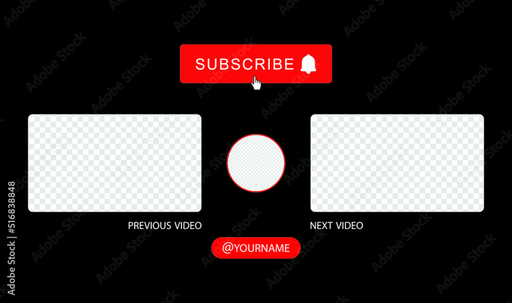 Next video template for YouTube Stock Vector | Adobe Stock
