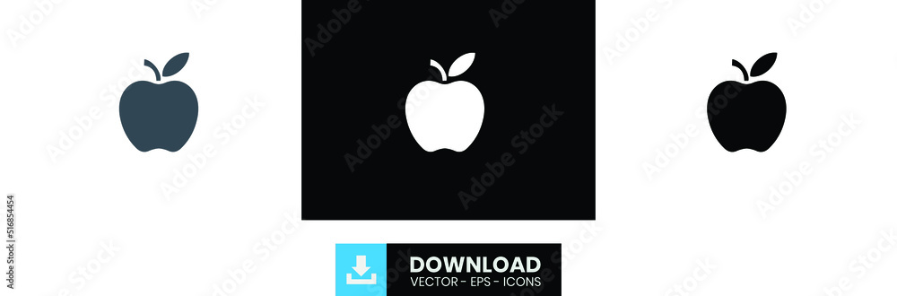 apple outline icon, black apple outline icon, white apple outline icon ...