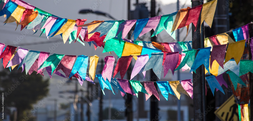 Foto de Colorful flags of Festa Junina in Brazil. do Stock | Adobe Stock