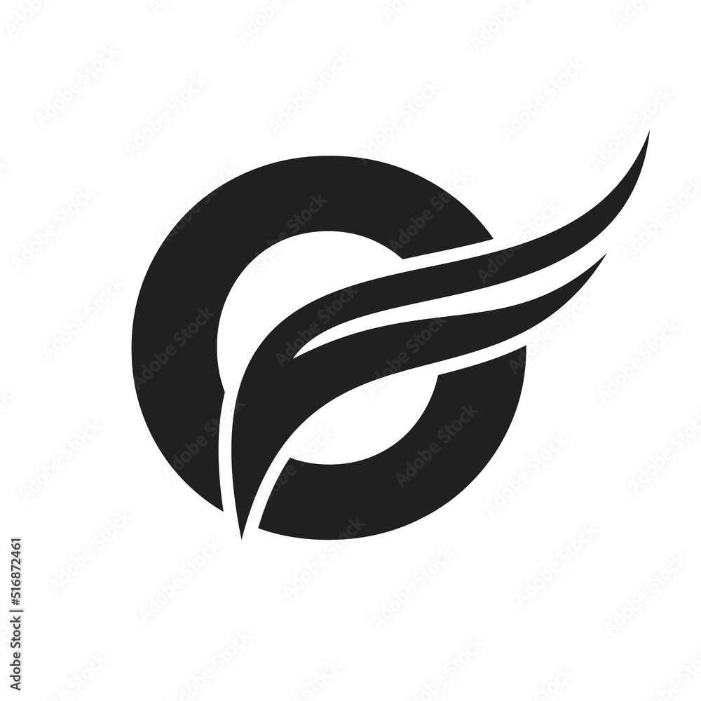 Letter O Wing Logo Design. Transportation Logo Letter O and Wings ...