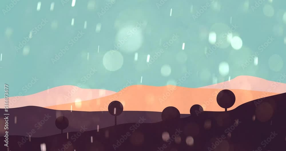 animated cartoon mountains and trees with wind blowing Stock Video ...