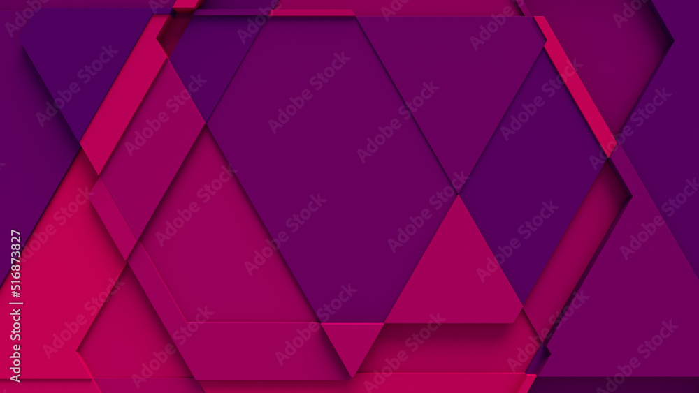 Pink and Purple Tech Background with a Geometric 3D Structure. Clean ...