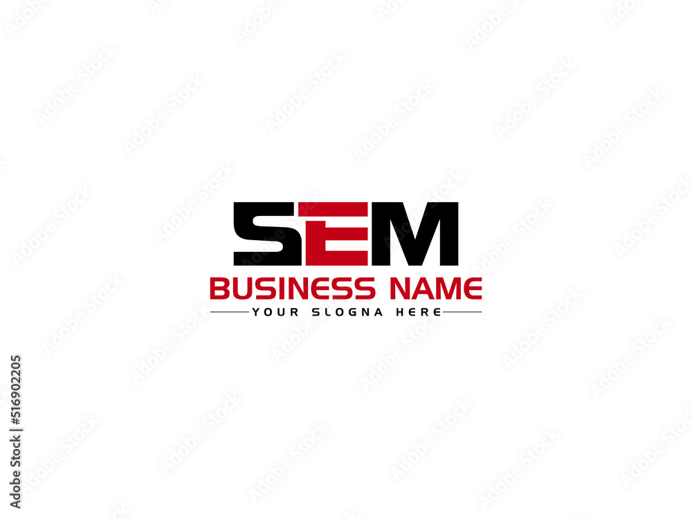 Monogram SEM Logo Icon Vector, Colorful SE s e m Logo Letter With ...