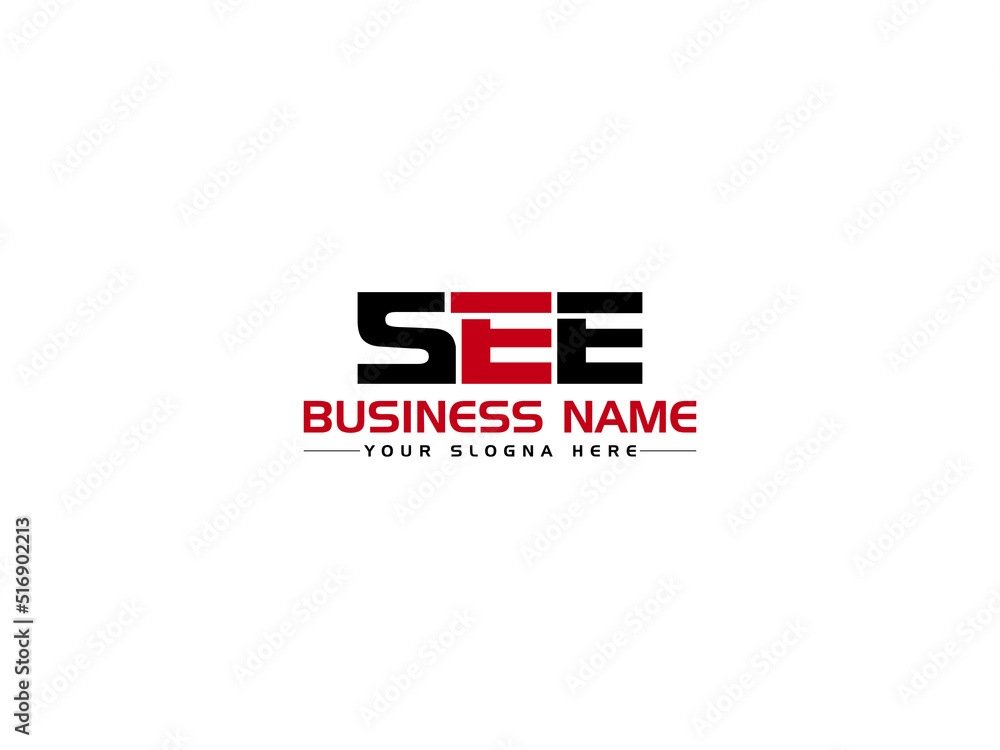 Monogram SEE Logo Icon Vector, Colorful SE s e e Logo Letter With ...