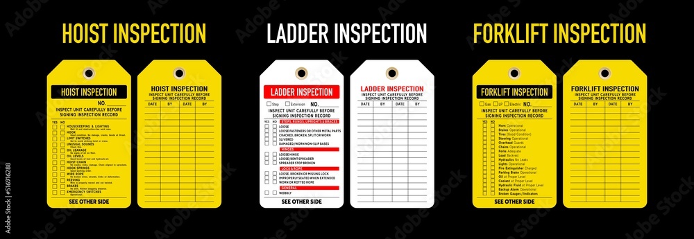 Poster Equipment inspection tag vector illustrations – Wall Art | UkPosters