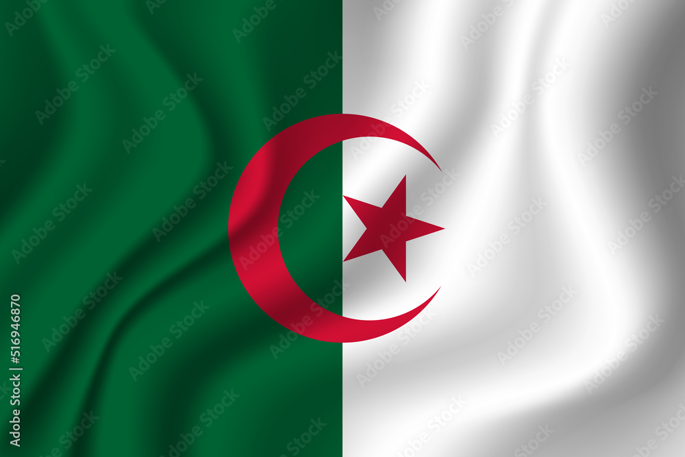 Flag of Algeria. Algerian national symbol in official colors. Template ...
