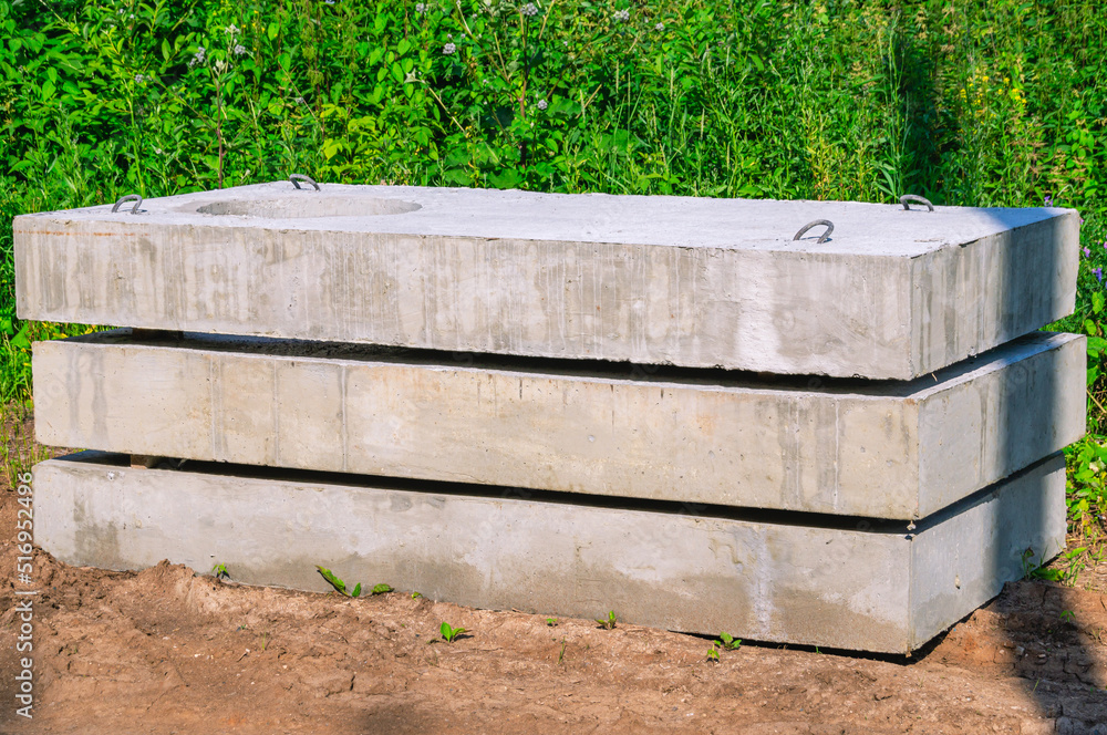 Reinforced concrete slabs for the repair of a section of road surface ...