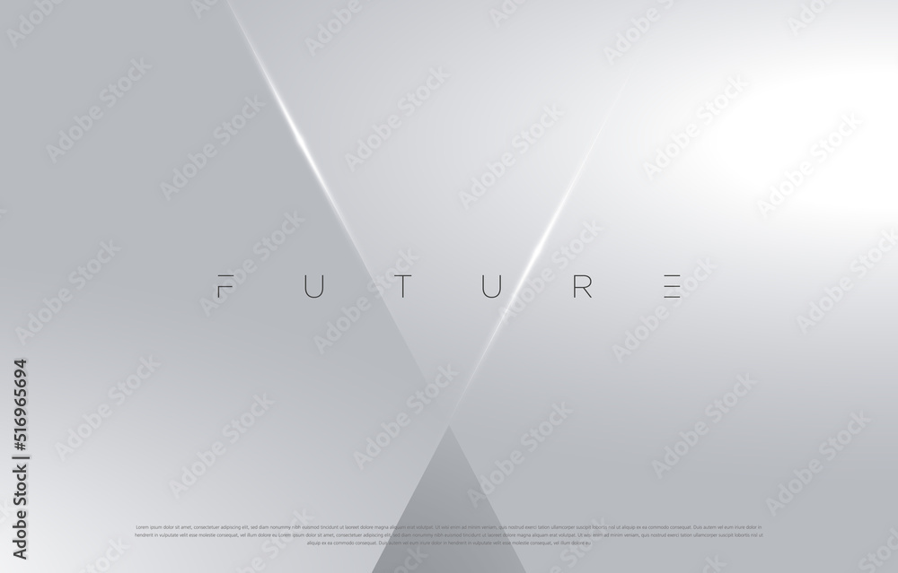 Minimalist silver abstract background design. Futuristic exclusive ...
