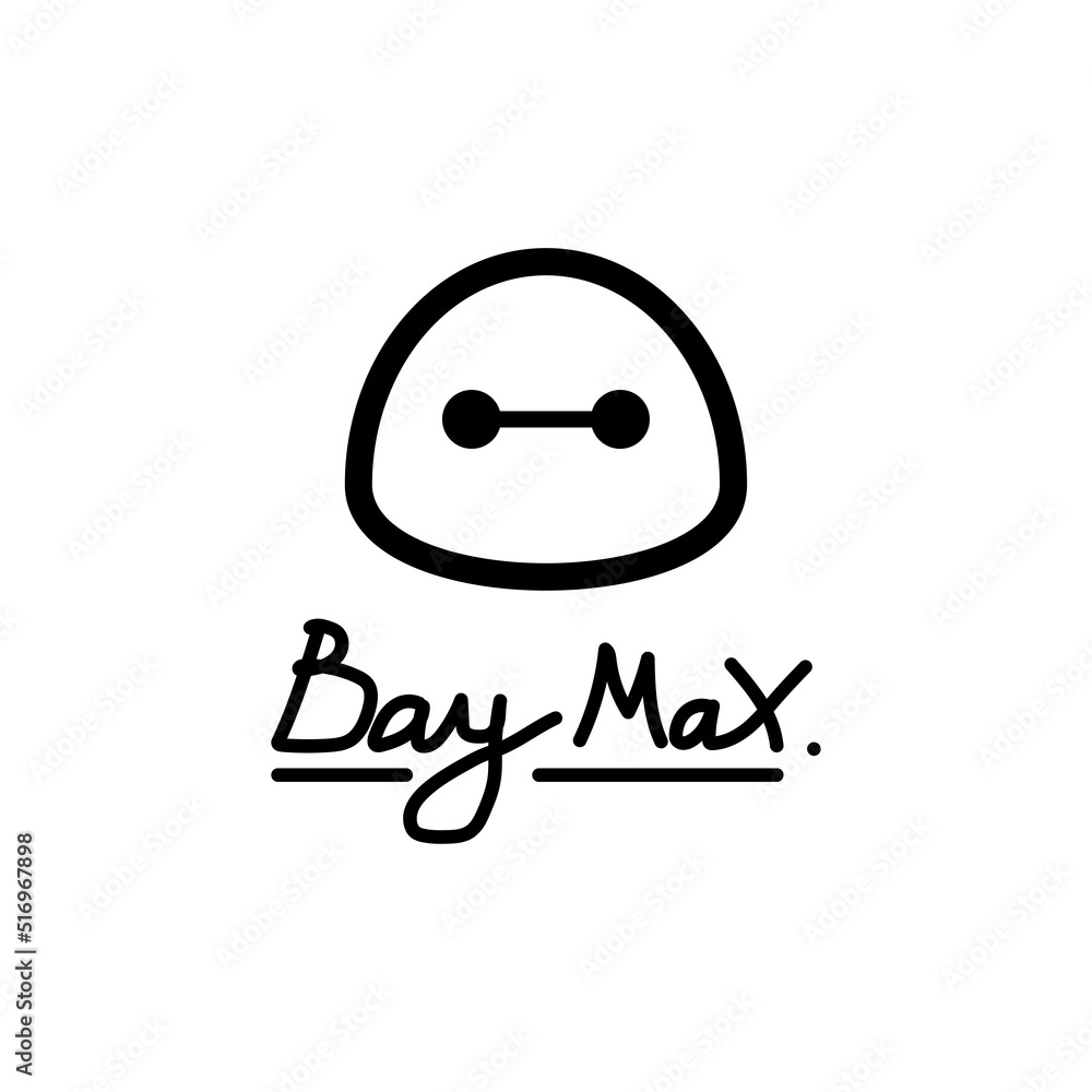Baymax Icon Sign Vector Isolated on White Artboard Stock ベクター | Adobe Stock