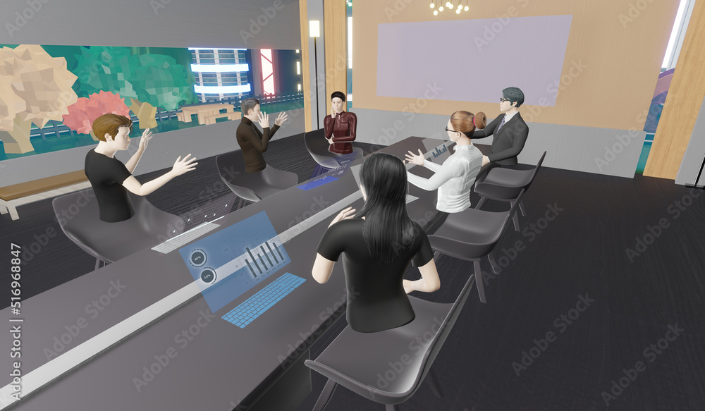 Online meetings in Metaverse Workrooms and classrooms in the Metaverse ...