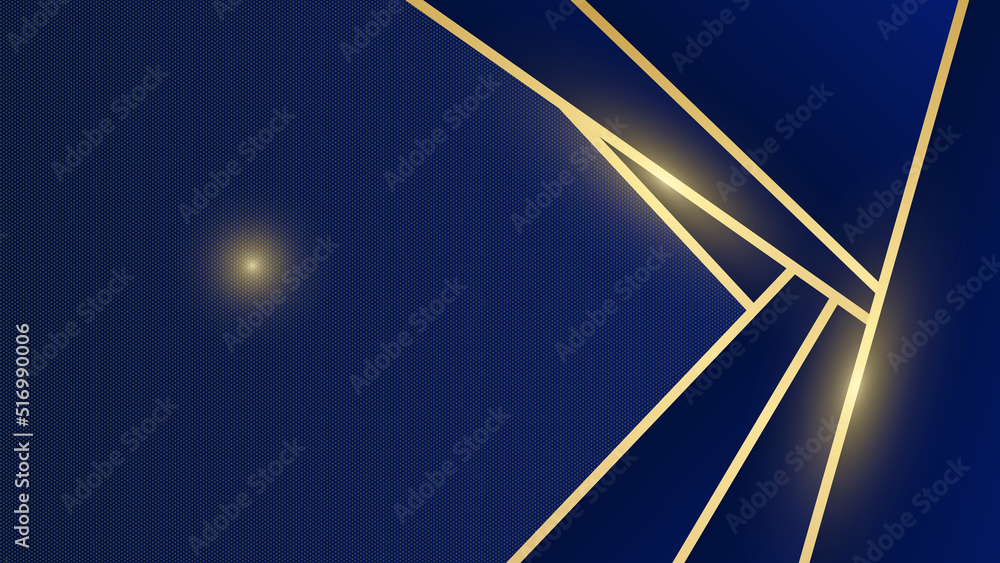 Abstract blue and gold background poster. Vector illustration. Stock ...