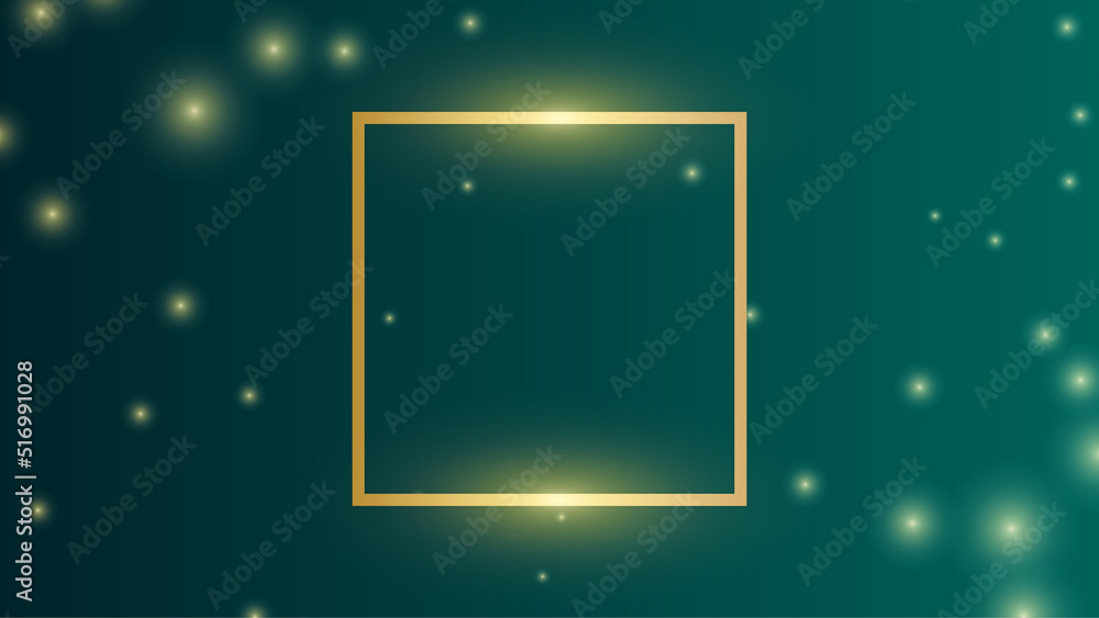 Abstract green and gold background poster. Vector illustration. Stock ...