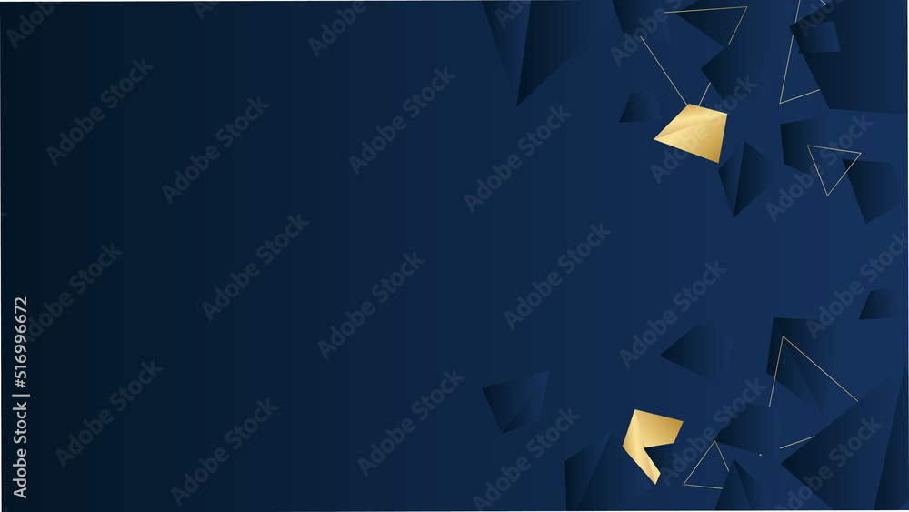 Abstract navy and gold background poster. Vector illustration. Stock ...