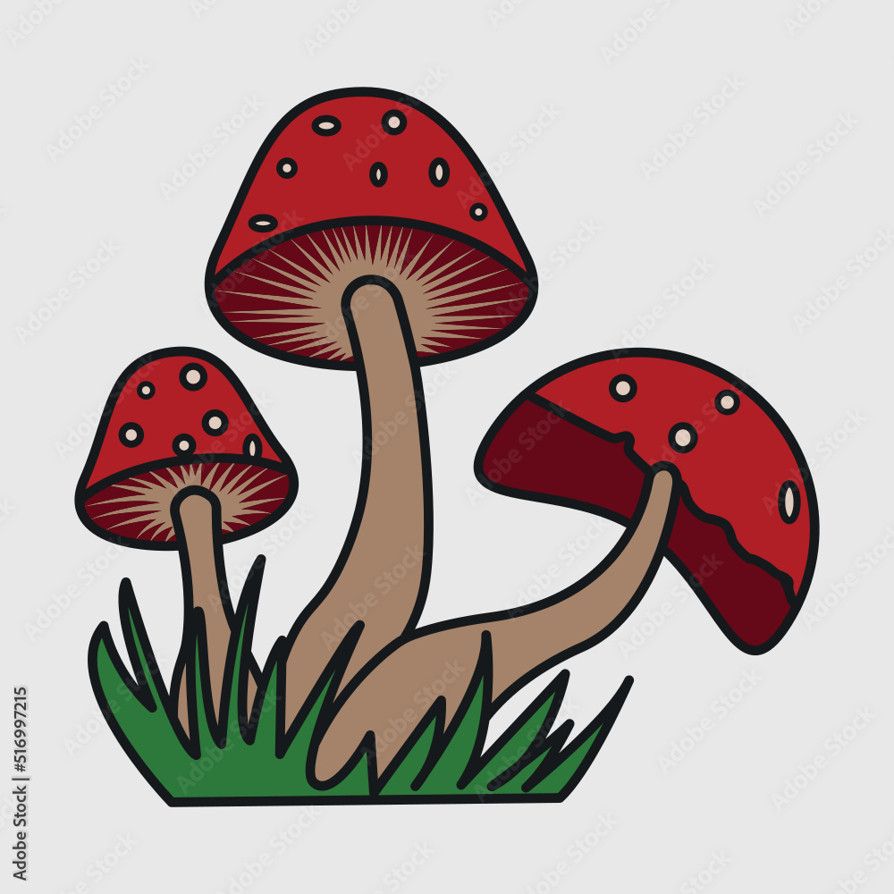 Mushroom SVG Cut File, Magic Mushroom Svg, Mushroom Stencil Svg, Fungus ...