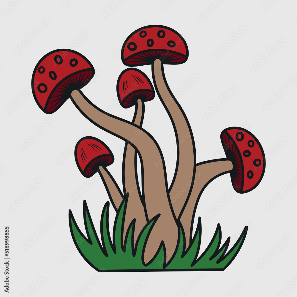 Mushroom SVG Cut File, Magic Mushroom Svg, Mushroom Stencil Svg, Fungus ...