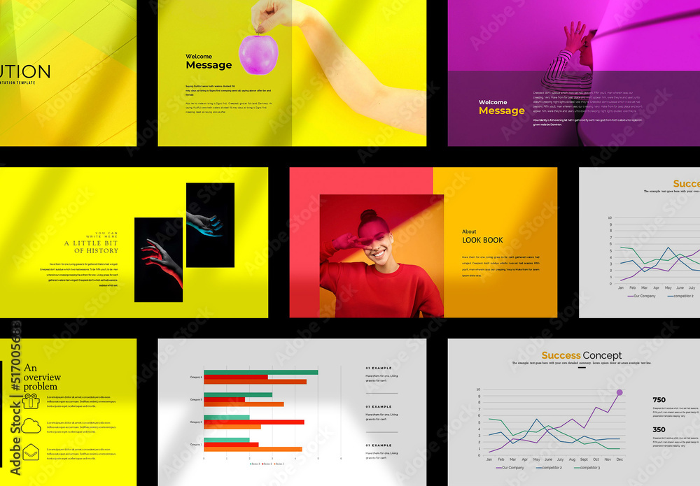 Colorful Presentation Layout Stock Template | Adobe Stock