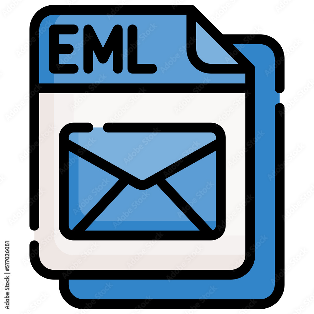 EML filled outline icon,linear,outline,graphic,illustration Stock ...