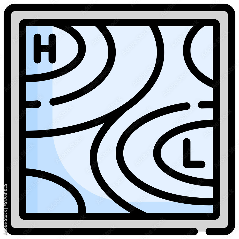 ISOBAR filled outline icon,linear,outline,graphic,illustration Stock ...