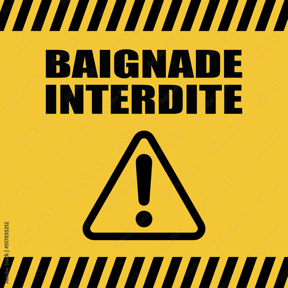 Logo baignade interdite. Stock Vector | Adobe Stock