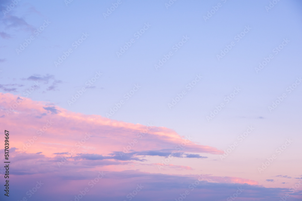 Abstract pink sunset sky background with motion blur. Bright pink-blue ...