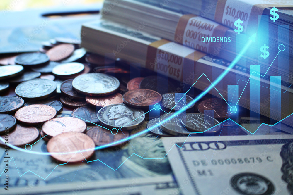Dividend Investment Income Building Concept Stock Photo | Adobe Stock