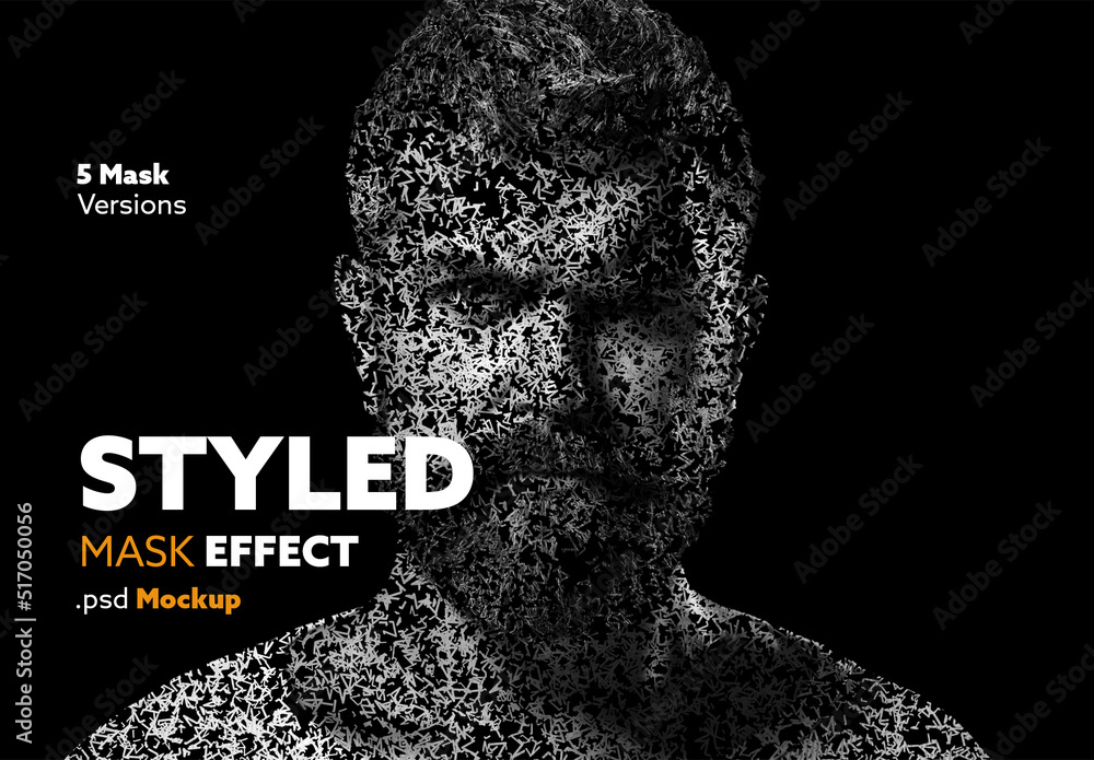 Styled Mask Photo Effect Stock Template | Adobe Stock