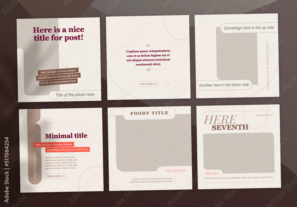 Square Social Media Layout Stock Template | Adobe Stock