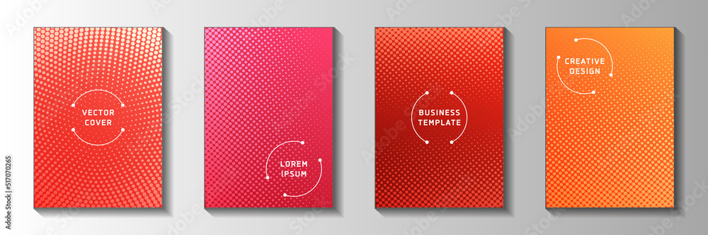 Simple point faded screen tone front page templates vector collection ...