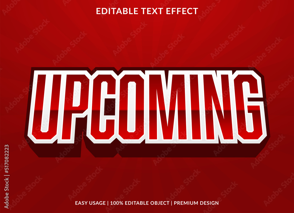 upcoming text effect template with abstract style use for business ...