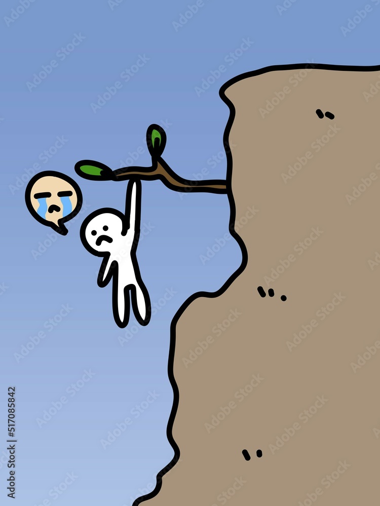 Cartoon man falling off cliff Stock Illustration | Adobe Stock Cartoon man falling off cliff Stock Illustration | Adobe Stock