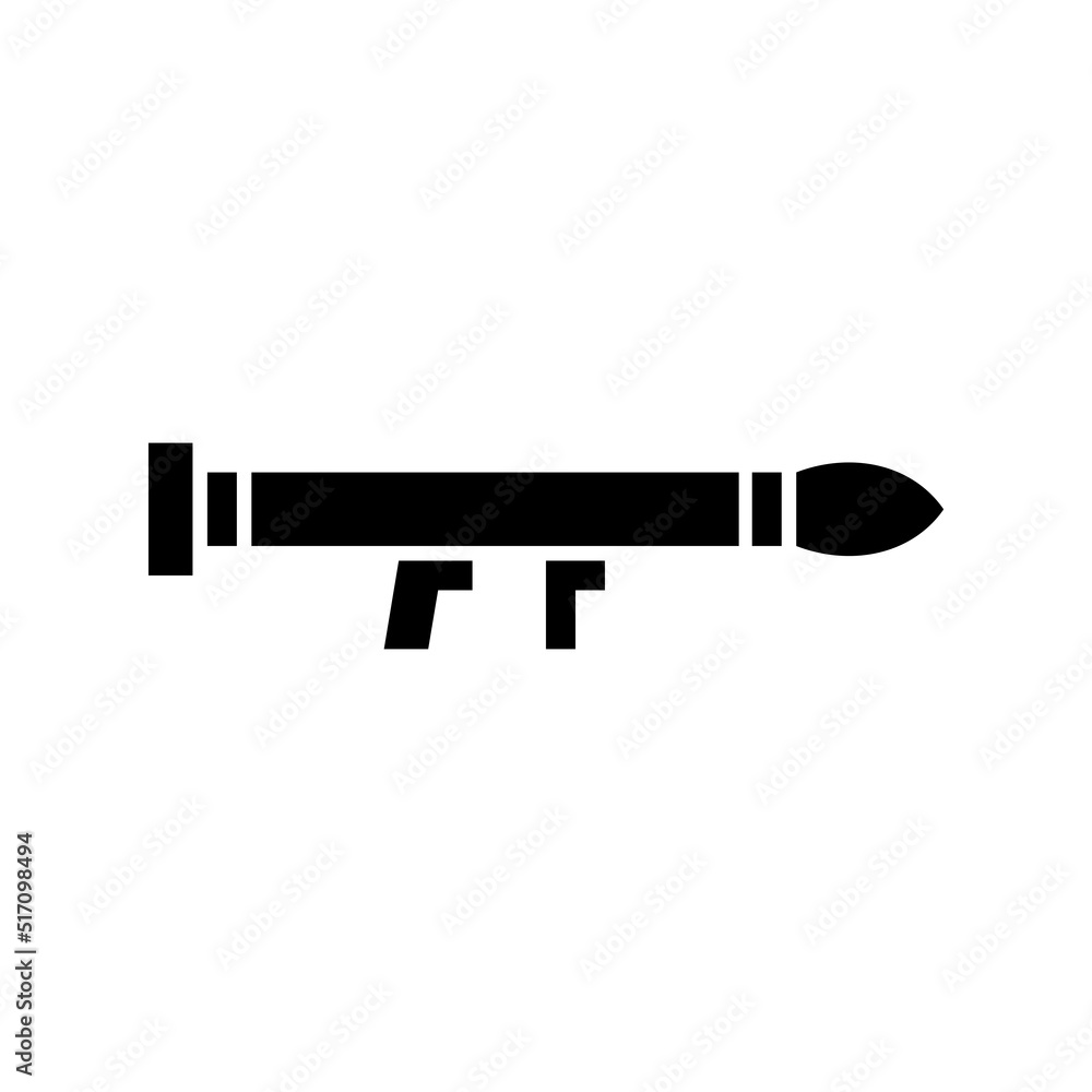 Bazooka icon, full black. Vector illustration, suitable for content ...