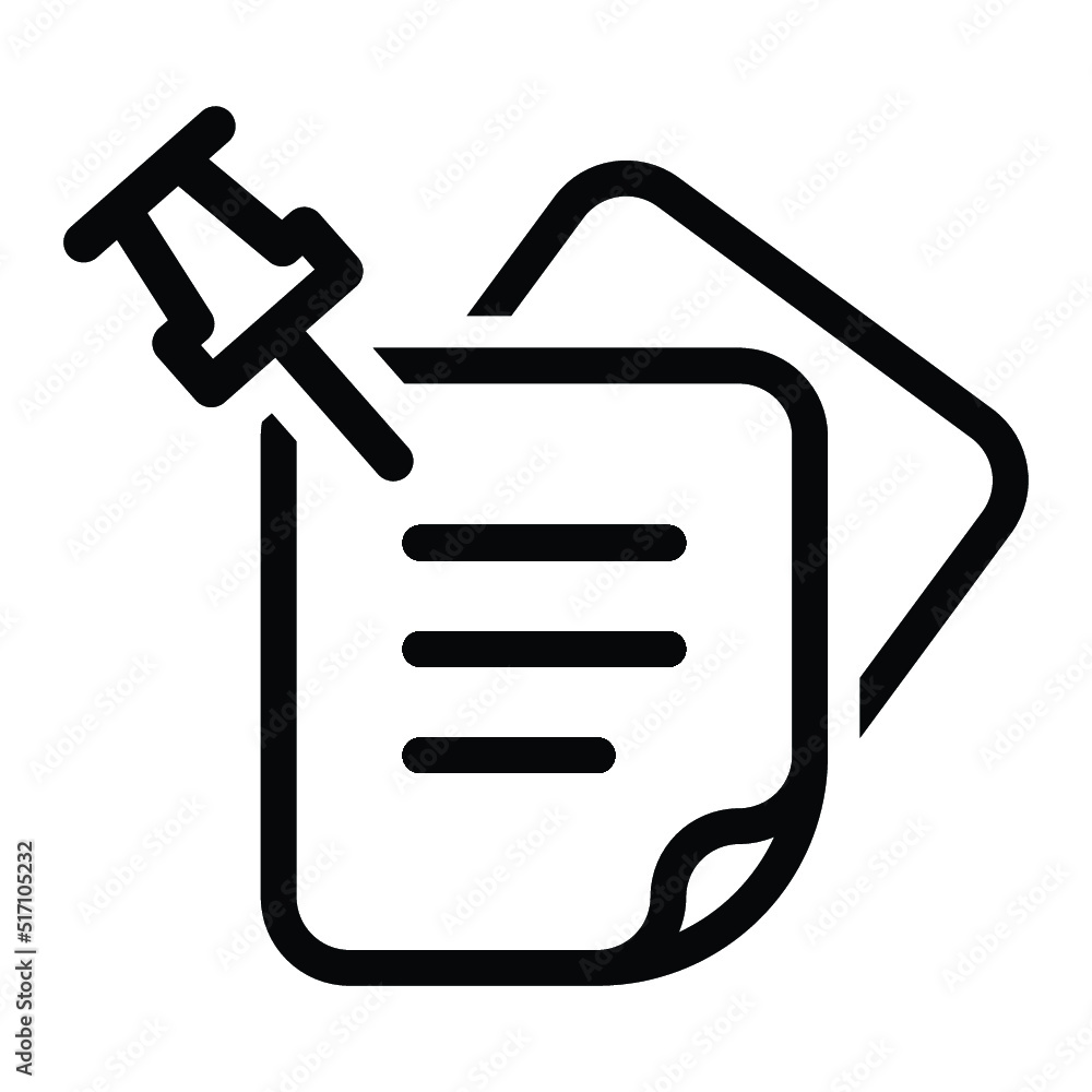 Note, paper, plan icon Stock Vector | Adobe Stock