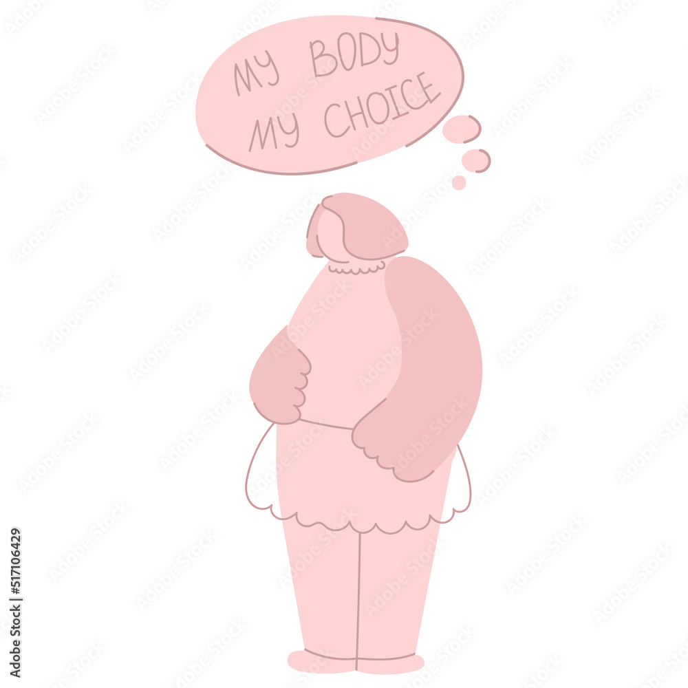 Grafika wektorowa Stock: Attractive overweight lady. Female cartoon ...