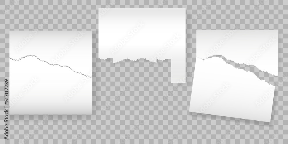 Torn of white note, notebook paper strips and pieces stuck on dark PNG ...