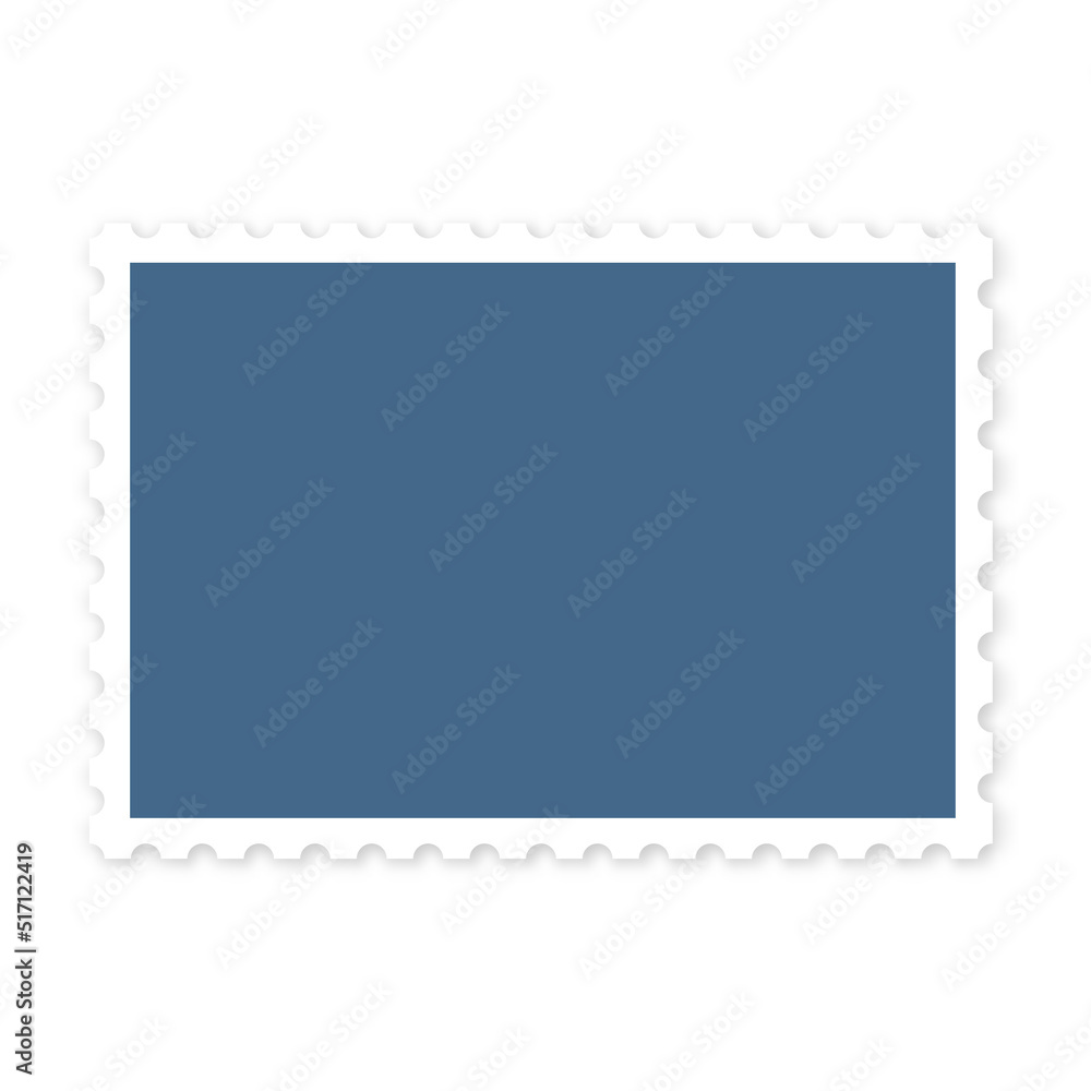 Rectangle template for postage stamp, vector illustration. Stock Vector ...