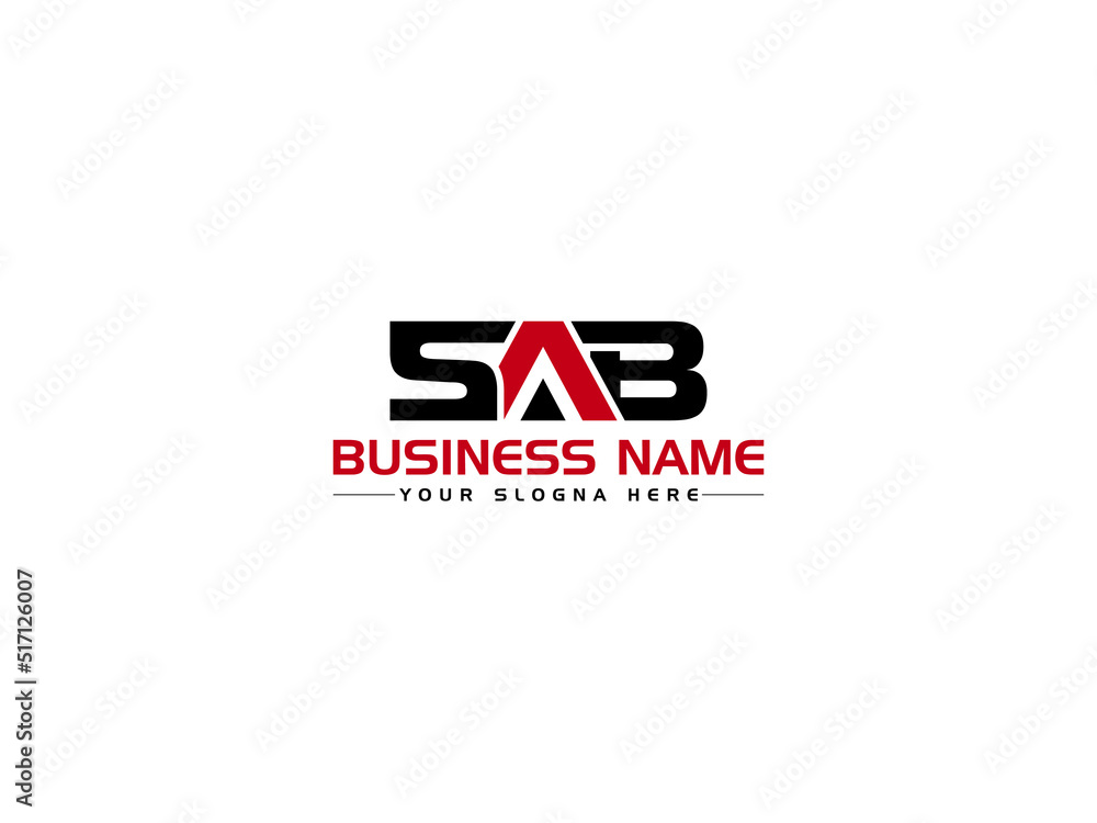 Minimalist SAB Logo Icon, Colorful SA s a b Logo Letter Vector Art With ...