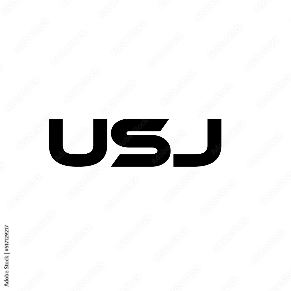 USJ letter logo design with white background in illustrator, vector ...