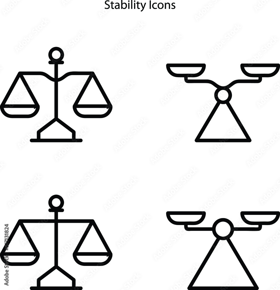 Stability icons isolated on white background. Stability icon trendy and ...