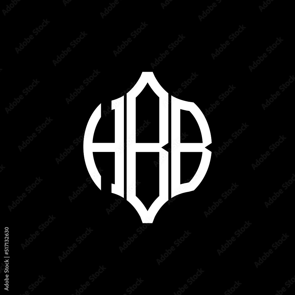 HBB letter logo. HBB best black background vector image. HBB Monogram ...