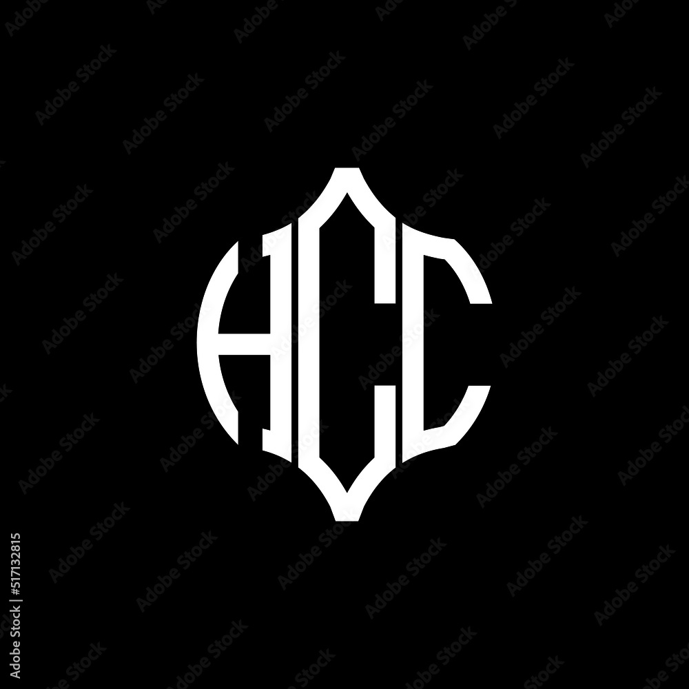 HCC letter logo. HCC best black background vector image. HCC Monogram ...