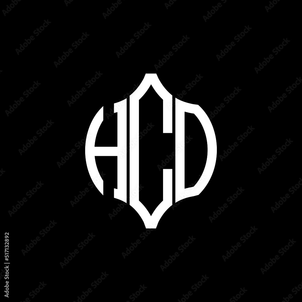 HCO letter logo. HCO best black background vector image. HCO Monogram ...
