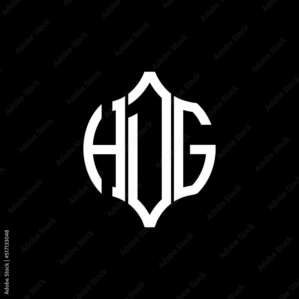 HDG letter logo. HDG best black background vector image. HDG Monogram ...
