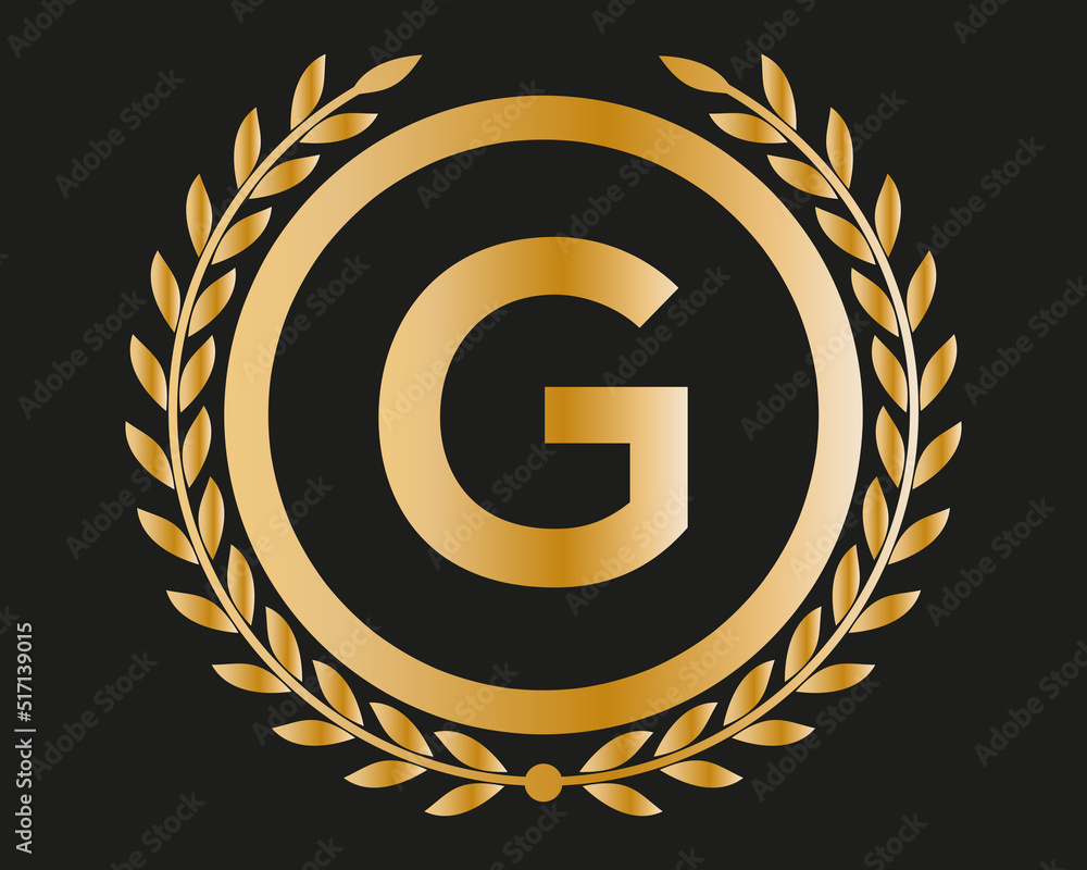 G Gold Letter Design Vector with Golden Luxury Colors and Monogram ...