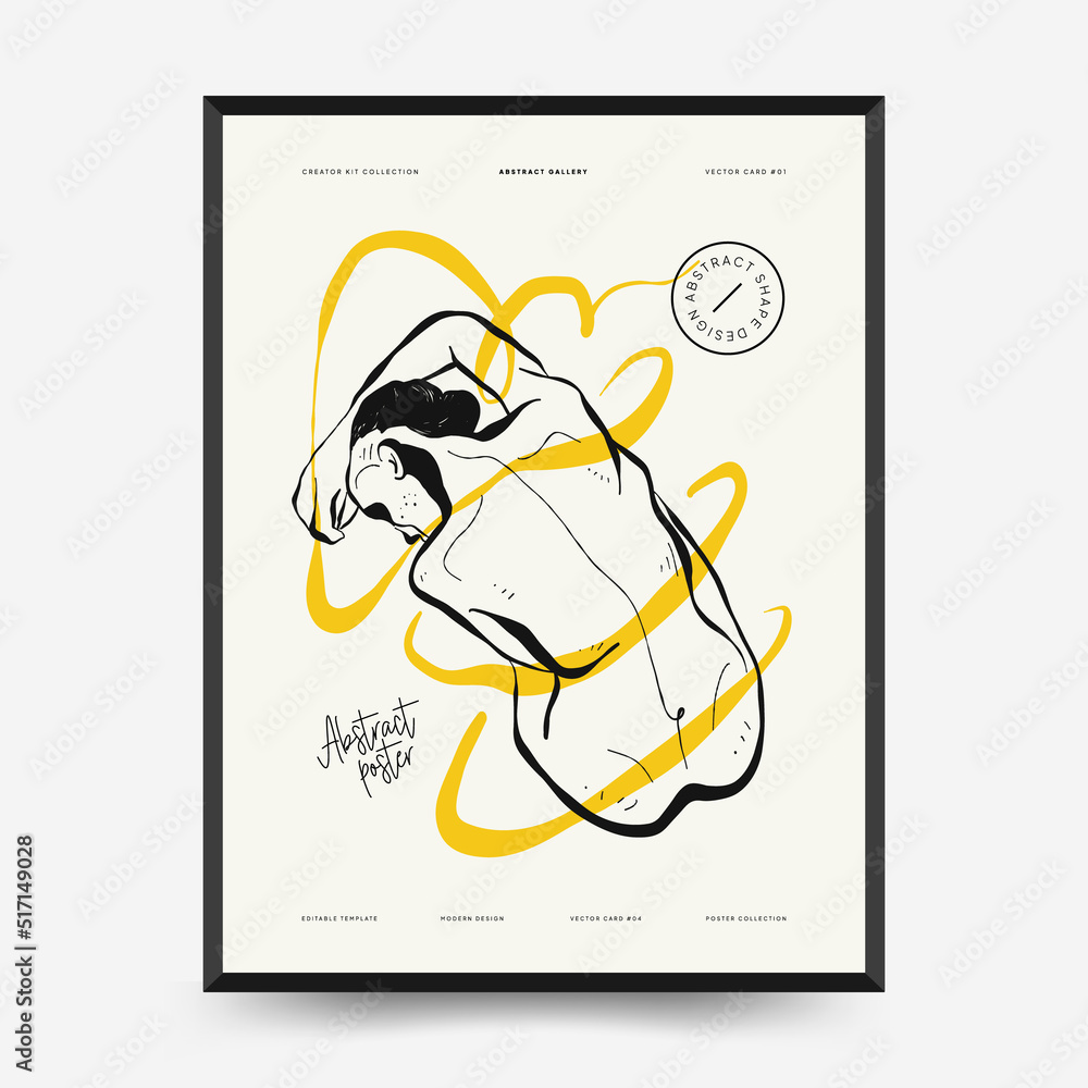 Antique statues vertical posters template. Modern card, wall art. Stock ...