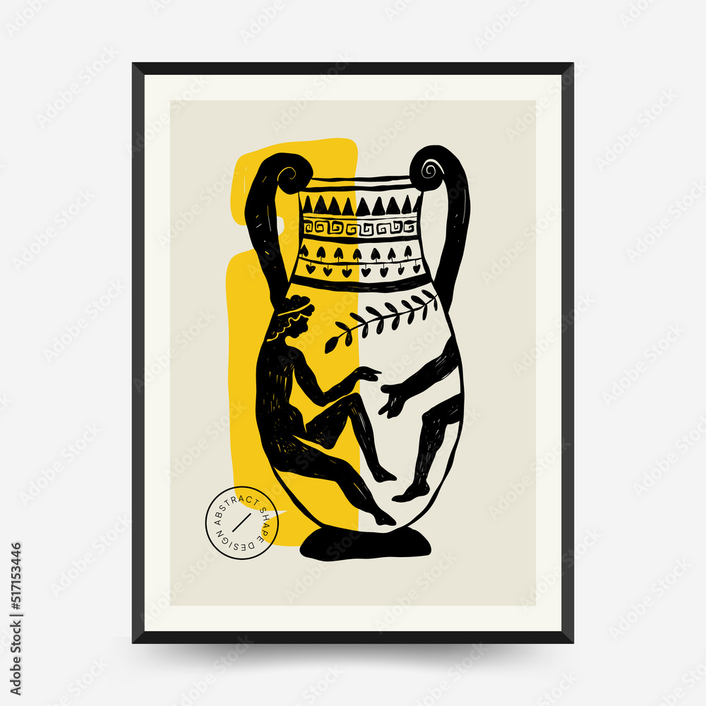 Antique statues vertical posters template. Modern card, wall art. Stock ...