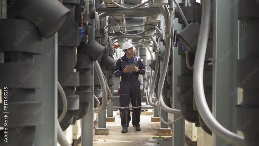 Video Stock Engineer men or worker team, people working in industry ...