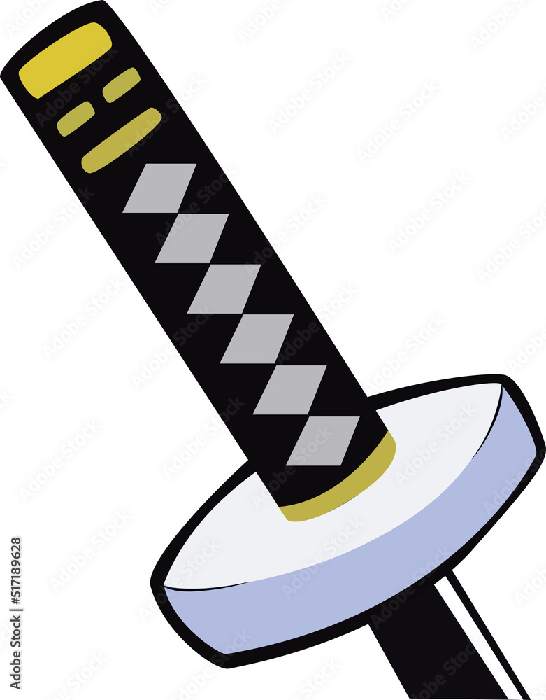 katana ninja - Avatar body - Cartoon Vector icon Stock Illustration ...