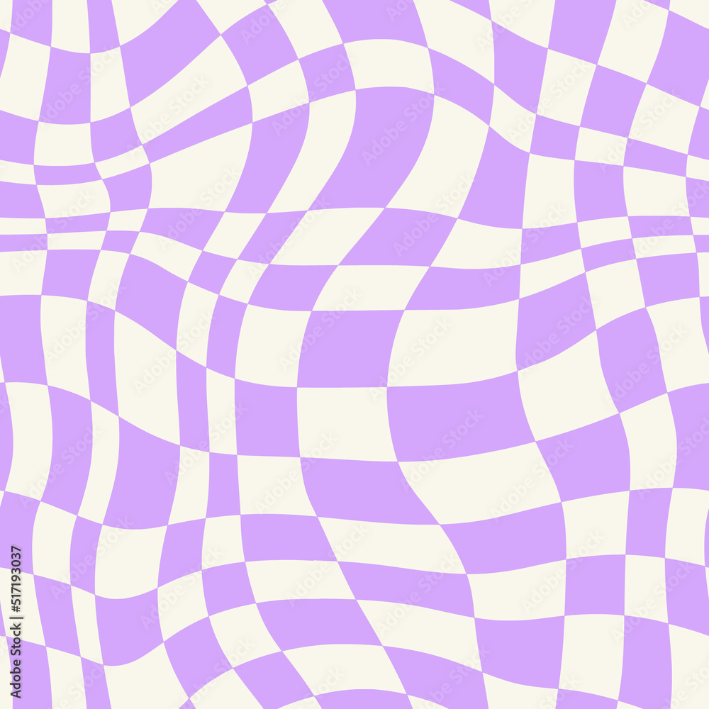 Y2K distorted checkered seamless pattern. Cute purple trippy groovy ... Y2K distorted checkered seamless pattern. Cute purple trippy groovy ...