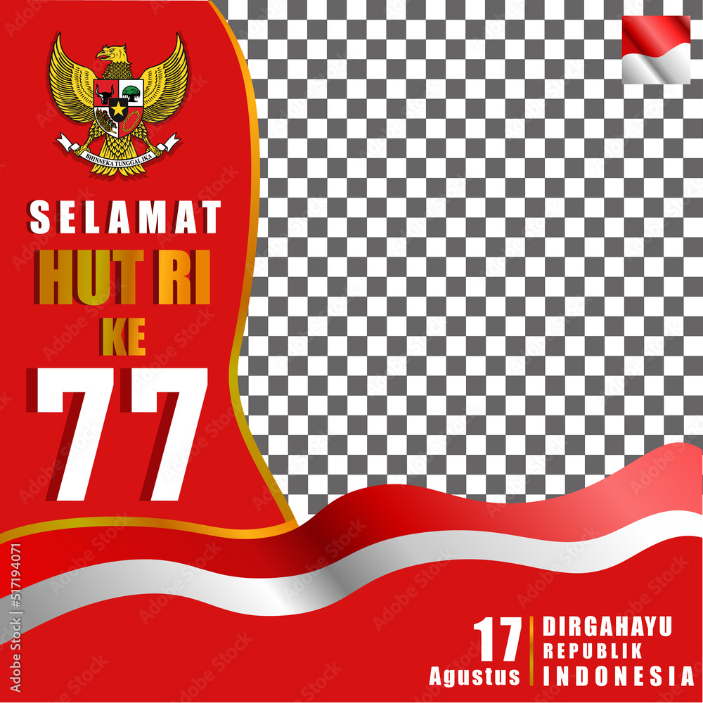 hut ri background design, vector illustration Stock Vector | Adobe Stock